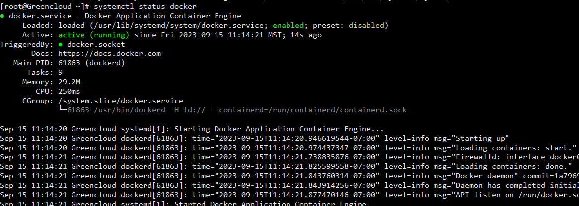 How To Install And Use Docker On Centos 9 Stream Greencloud Documentation