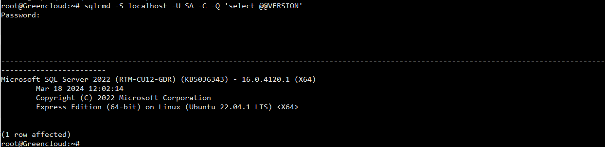 How To Install And Configure Ms Sql Server 2022 On Ubuntu 2204 Lts Greencloud Documentation